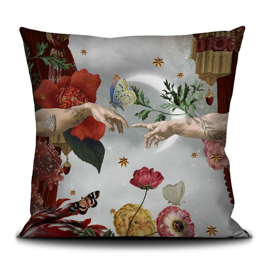 THE CREATION OF ADAM - Velvet Cushion Cover | Twitchers Emporium Store